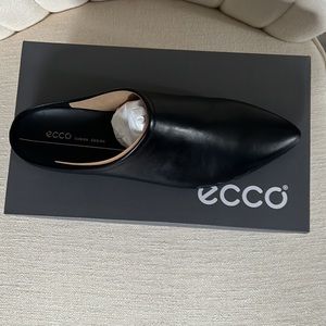 Ecco | Shoes | Ecco Black Leather Pointy Ballerina Mules 4 | Poshmark